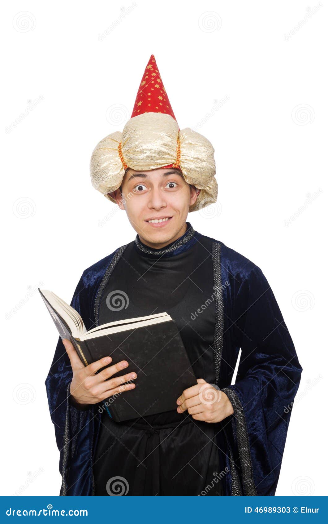 Funny wise wizard isolated stock image. Image of abracadabra - 46989303