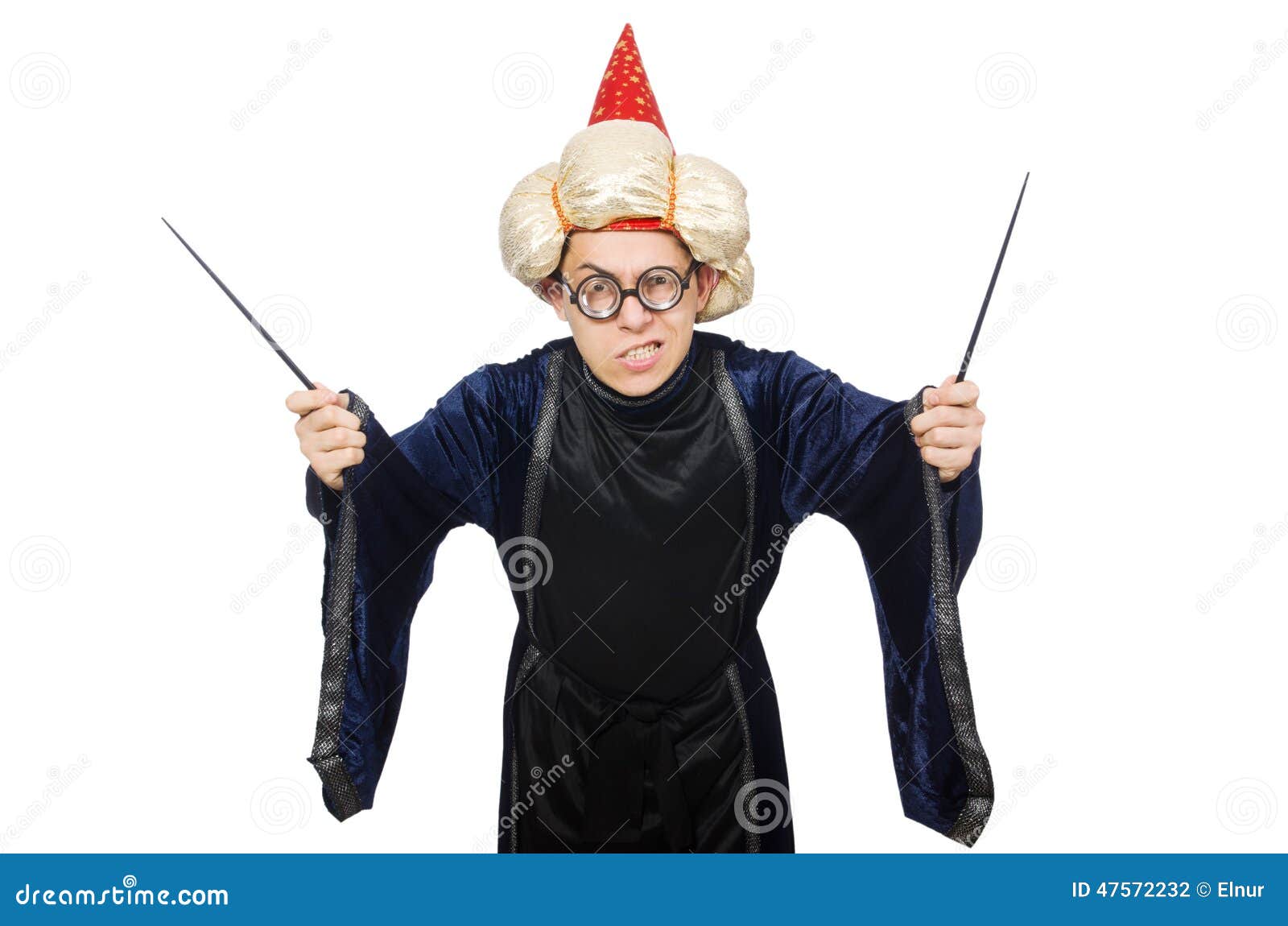 Funny wise wizard isolated stock photo. Image of fairytale - 47572232