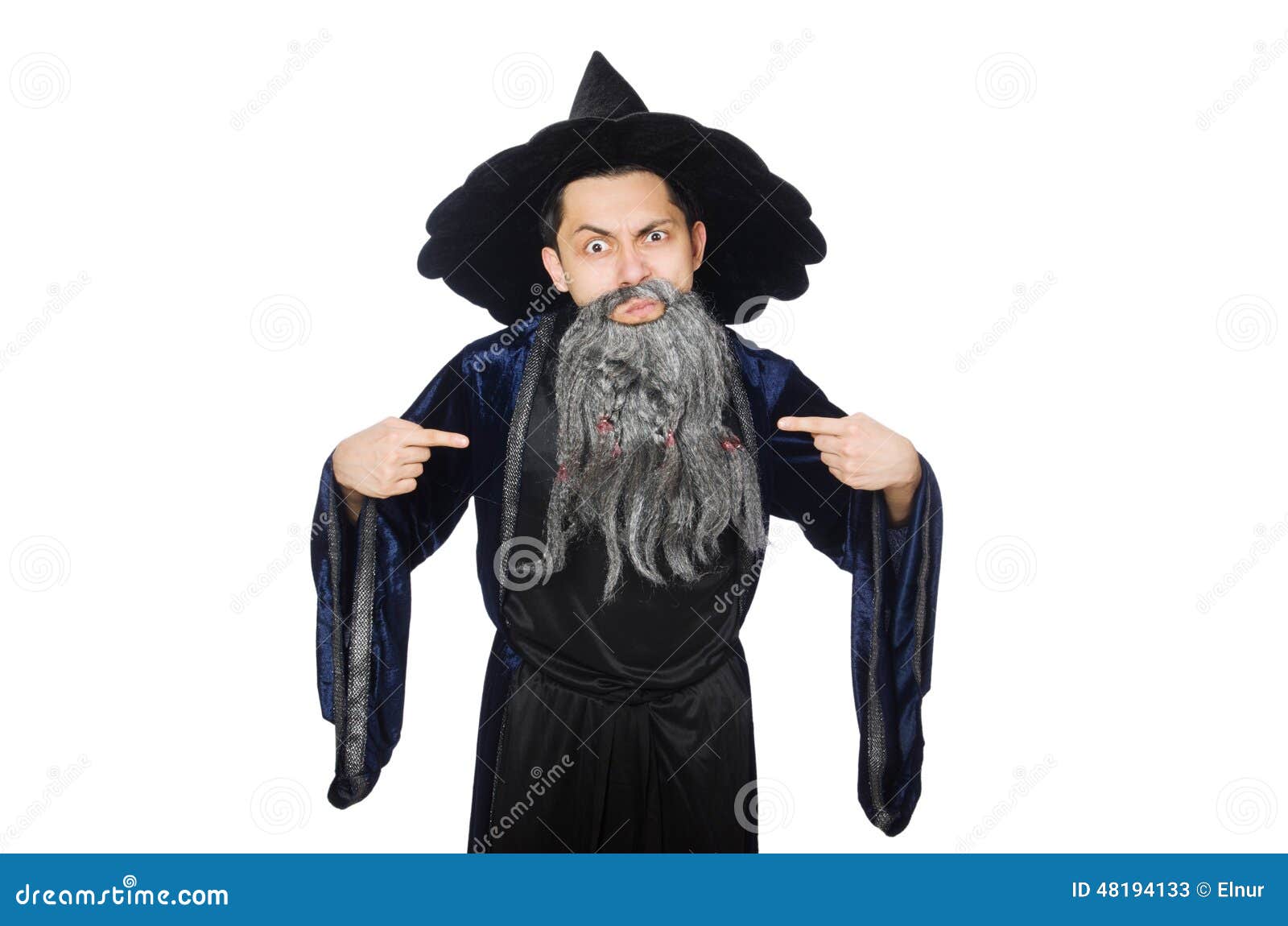 Funny Wise Wizard Isolated Stock Photo - Image: 48194133