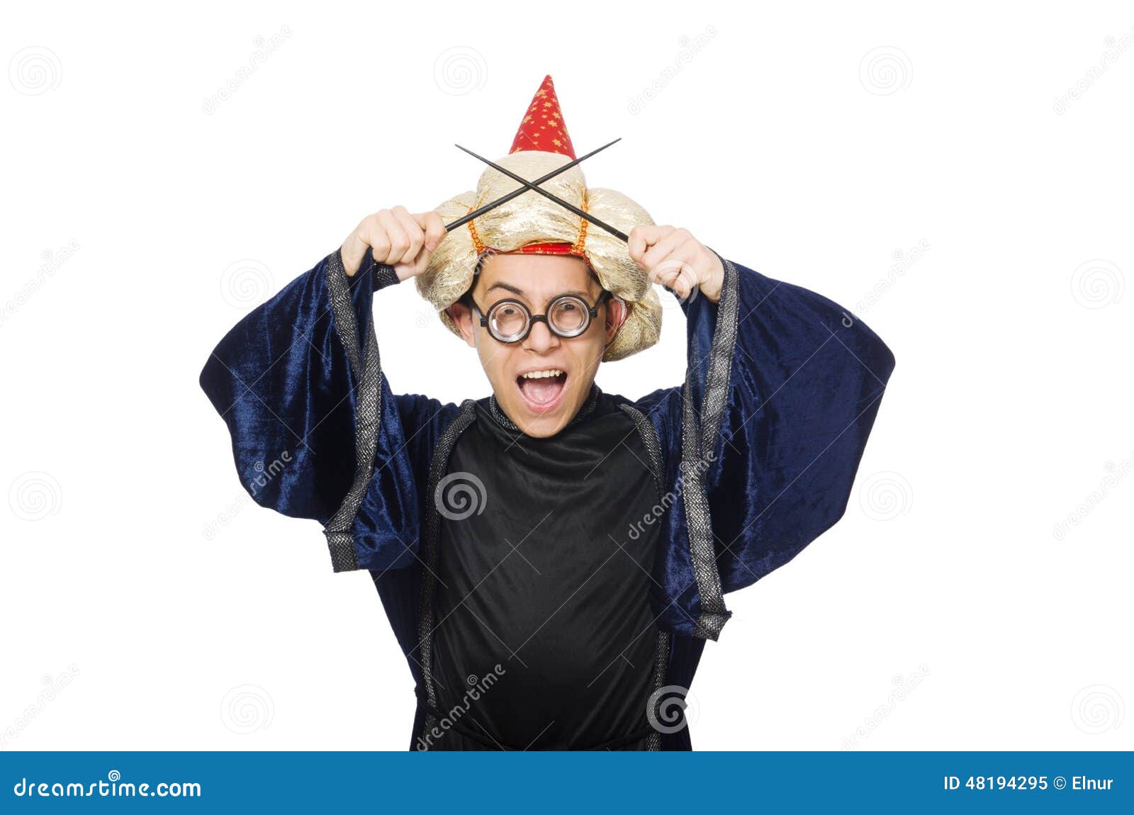 Funny wise wizard isolated stock image. Image of costume - 48194295