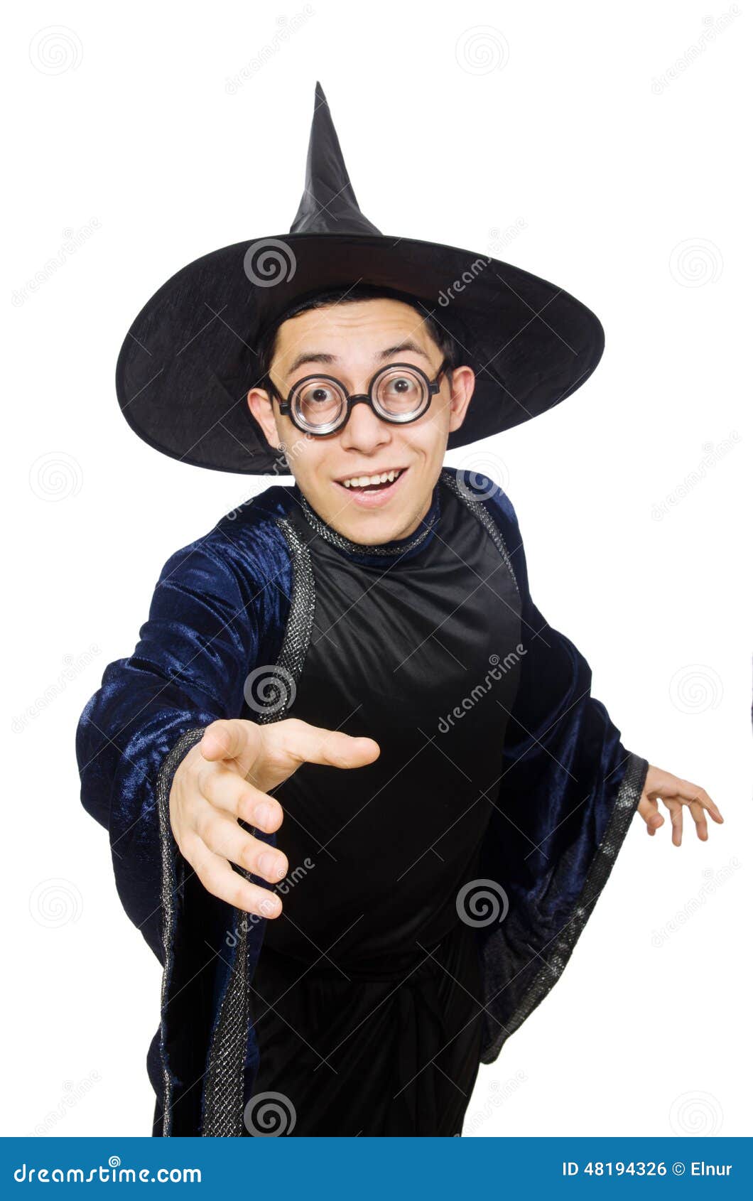 Funny wise wizard isolated stock photo. Image of fairytale - 48194326