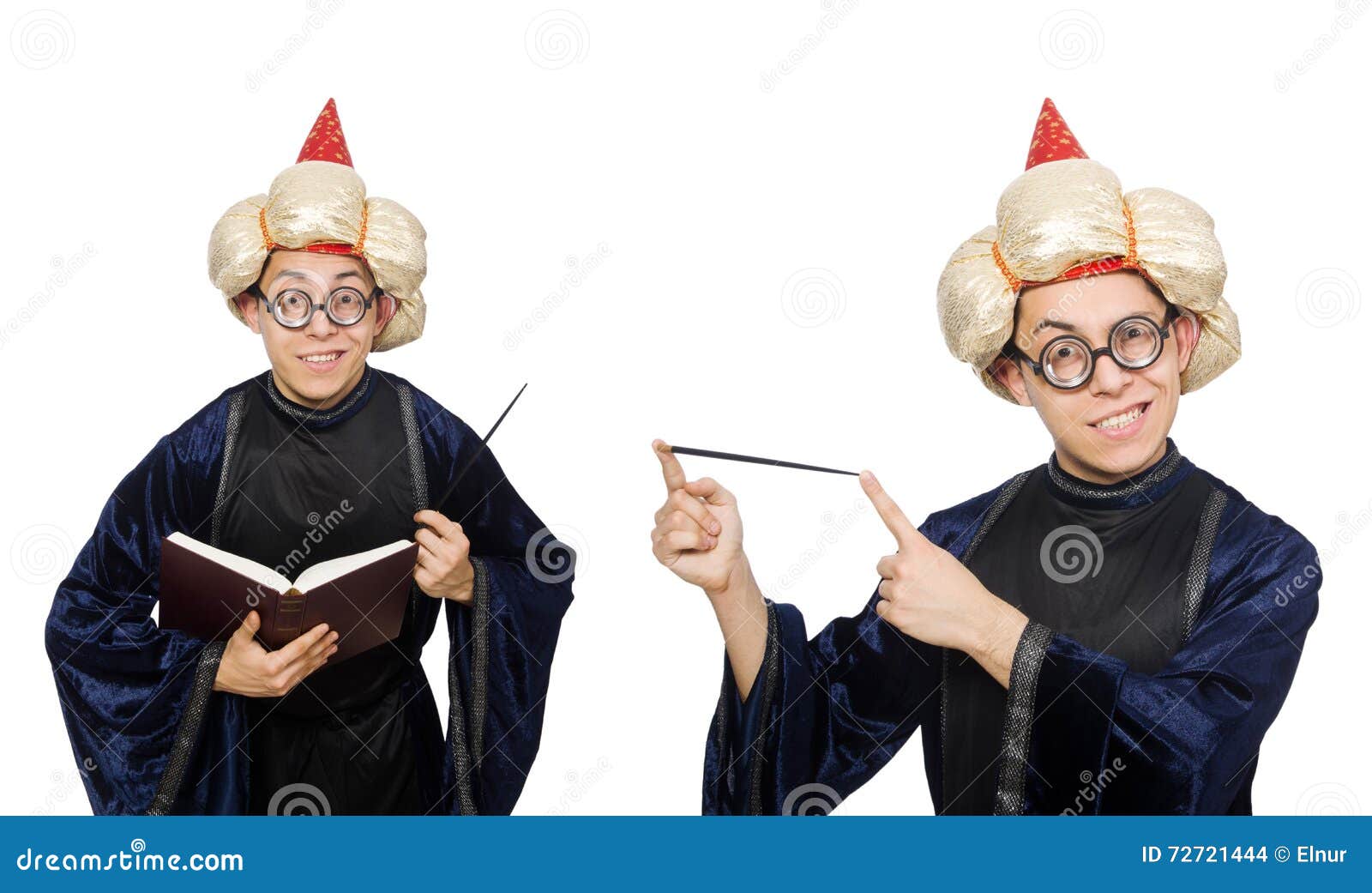 The Funny Wise Wizard Isolated on the White Stock Photo - Image of ...