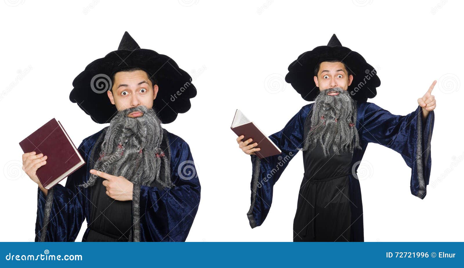 The Funny Wise Wizard Isolated on the White Stock Photo - Image of ...