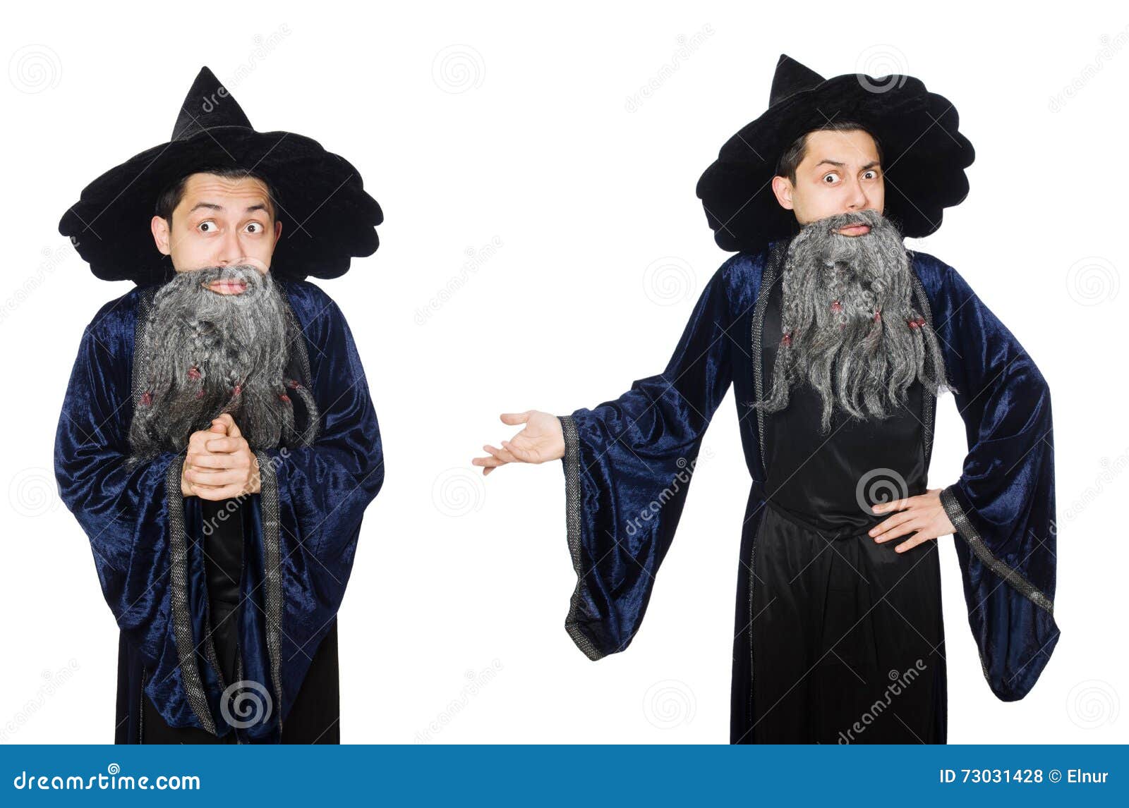 The Funny Wise Wizard Isolated on the White Stock Photo - Image of ...