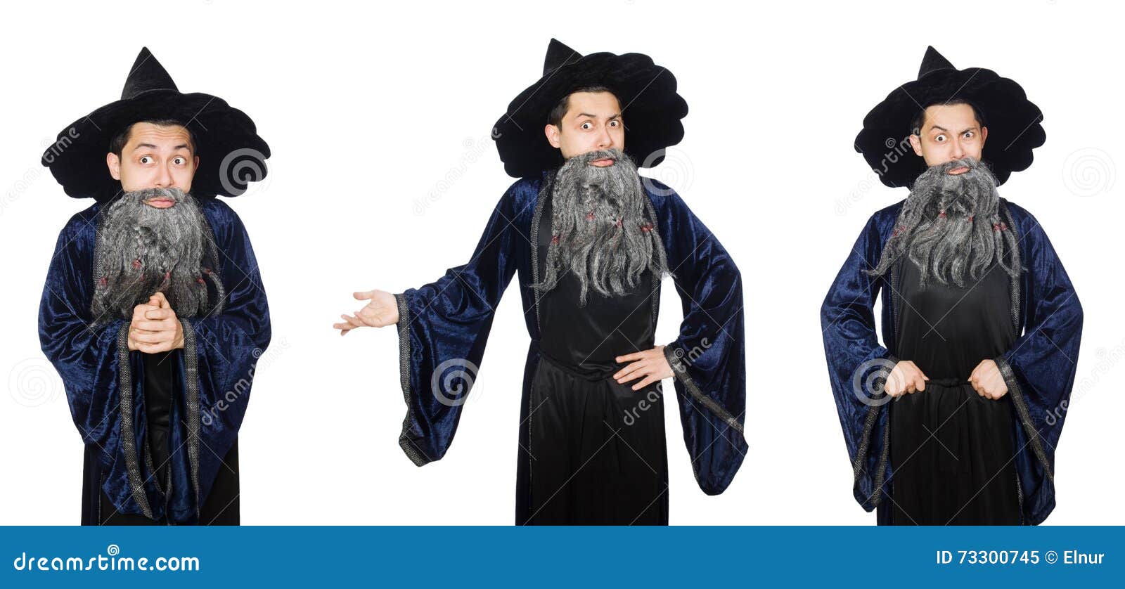 The Funny Wise Wizard Isolated on the White Stock Image - Image of ...
