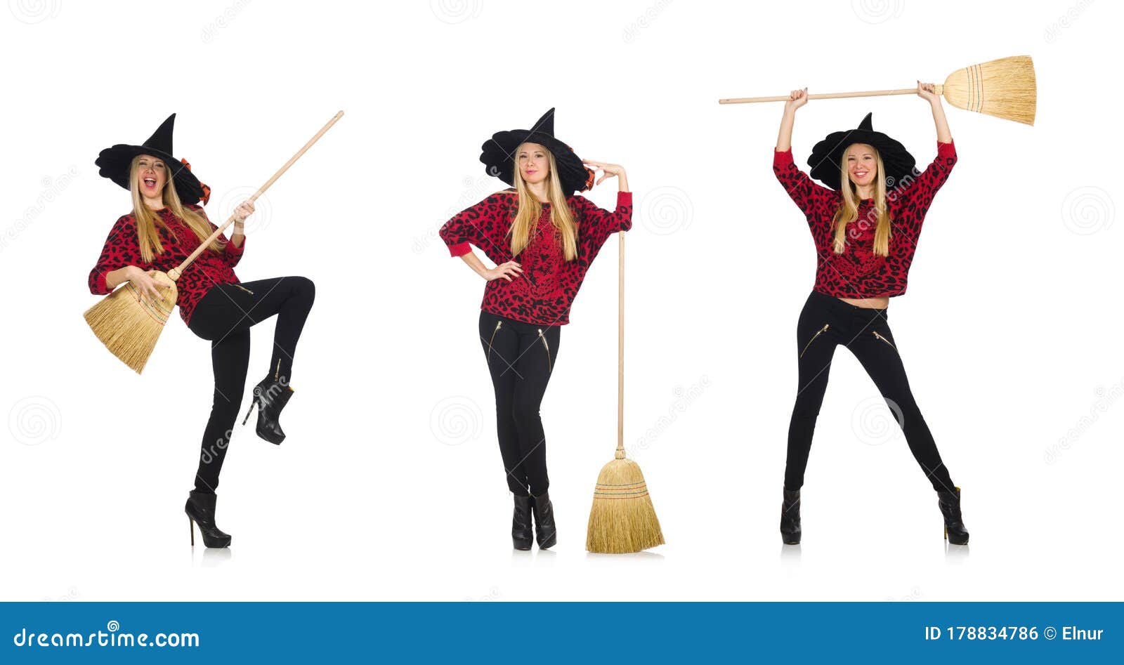 Funny Witch With Broom Royalty-Free Stock Photo | CartoonDealer.com ...