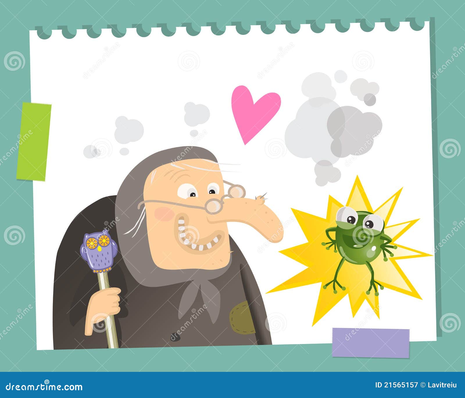 Creepy Old Lady Cartoon