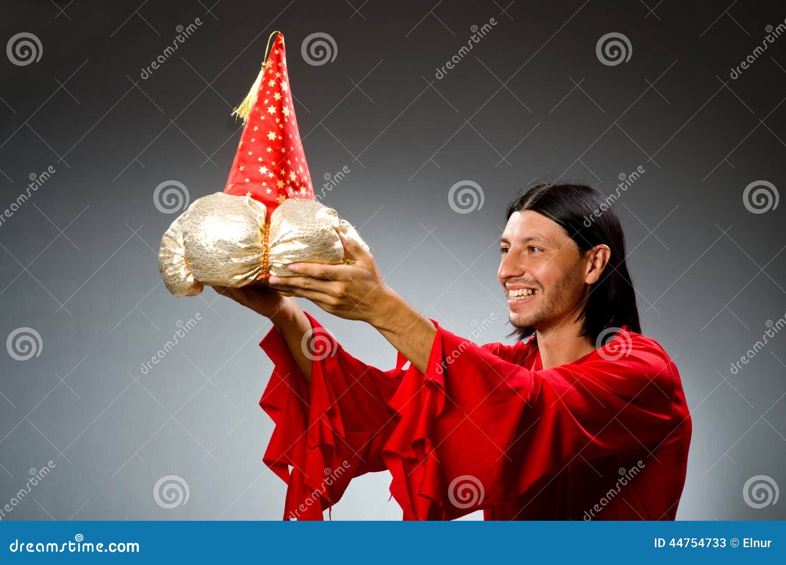 Funny wizard wearing stock image. Image of humor, enchanter - 44754733