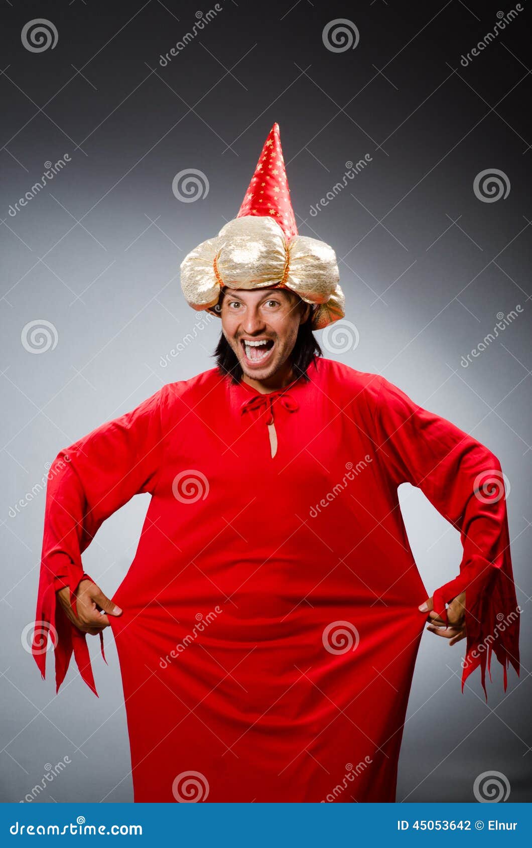 Funny wizard wearing stock photo. Image of adult, halloween - 45053642
