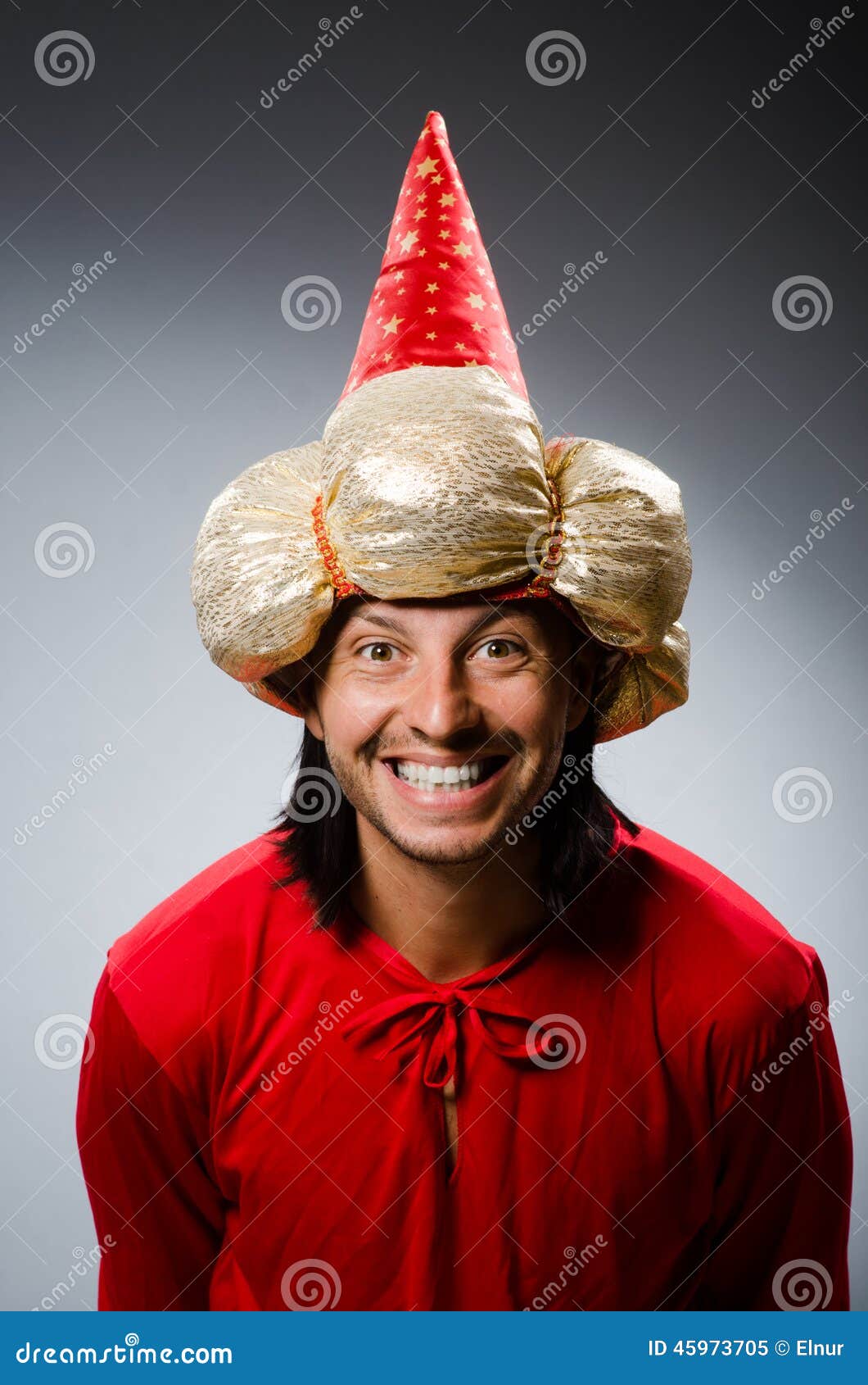 Funny wizard wearing stock image. Image of humor, comic - 45973705