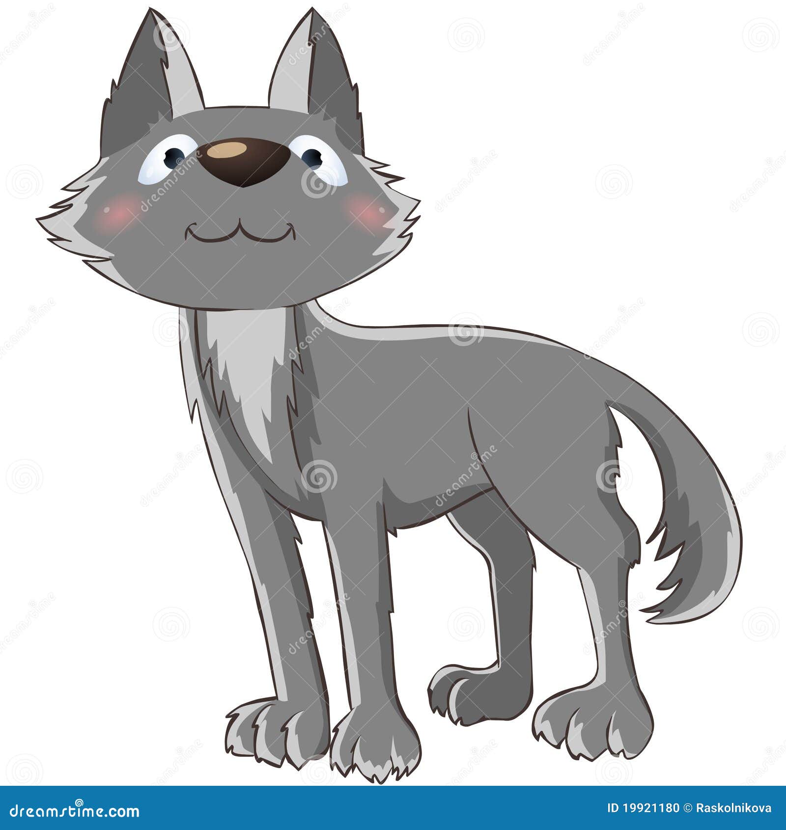 Funny wolf stock illustration. Illustration of crafty - 19921180
