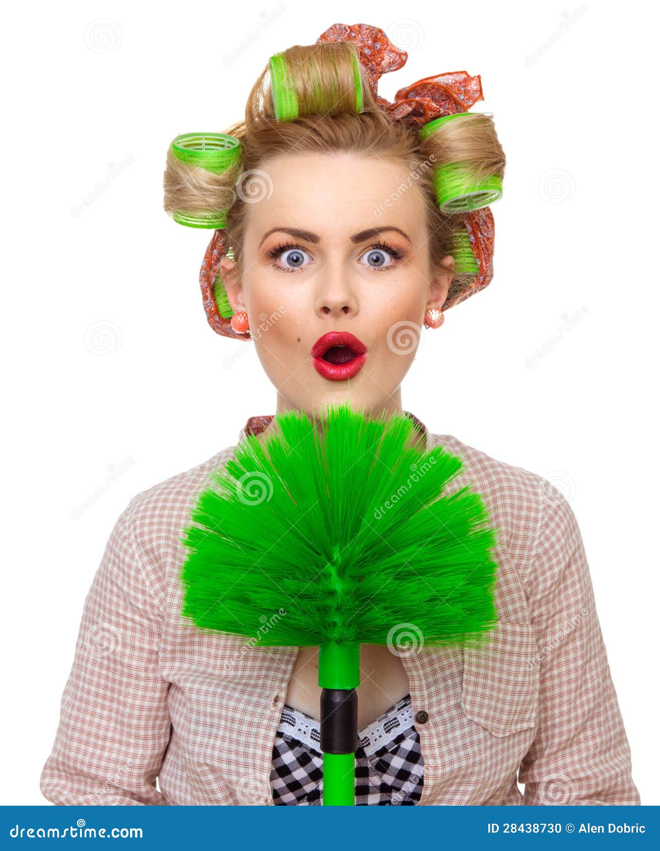 Funny woman stock photo. Image of hairstyle, brush, caucasian - 28438730