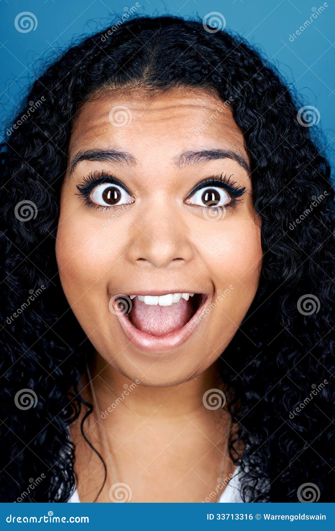 Funny woman face stock photo. Image of isolated, cheerful - 33713316