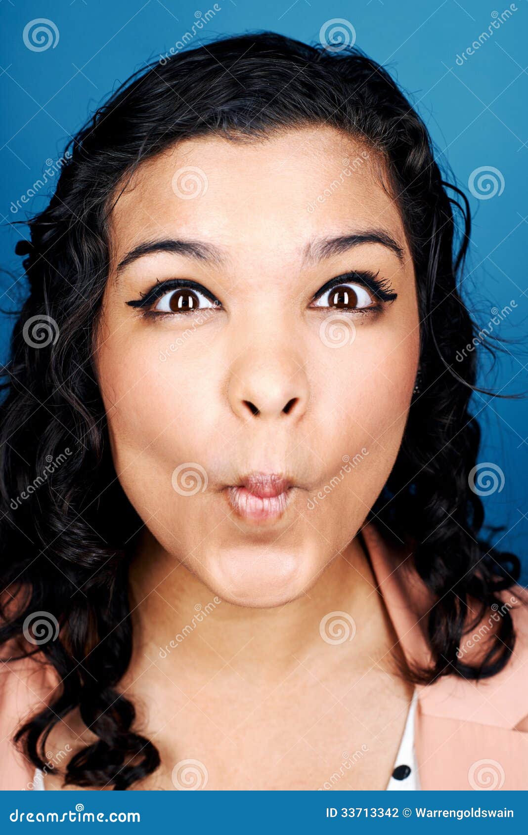 Funny woman face stock photo. Image of happy, female - 33713342