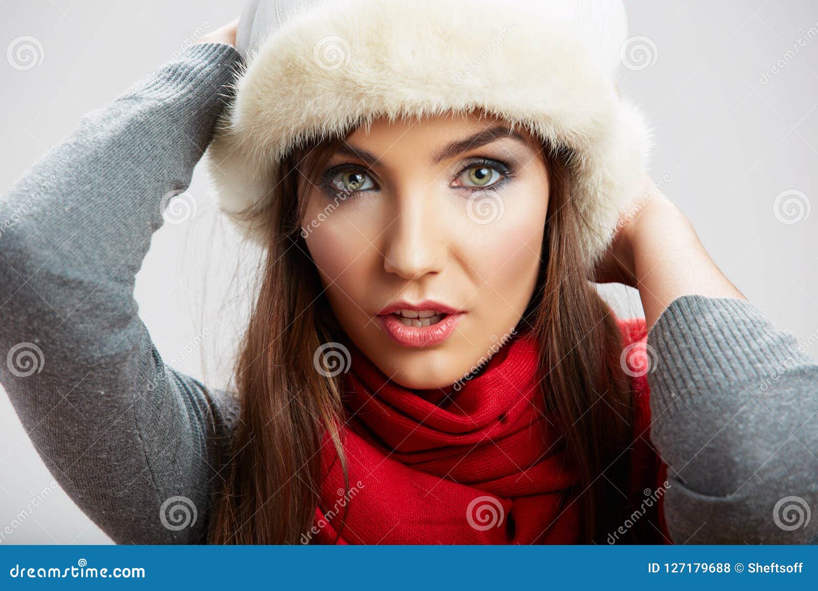 Funny Woman, Isolated Portrait. Stock Photo - Image of blue, hair ...