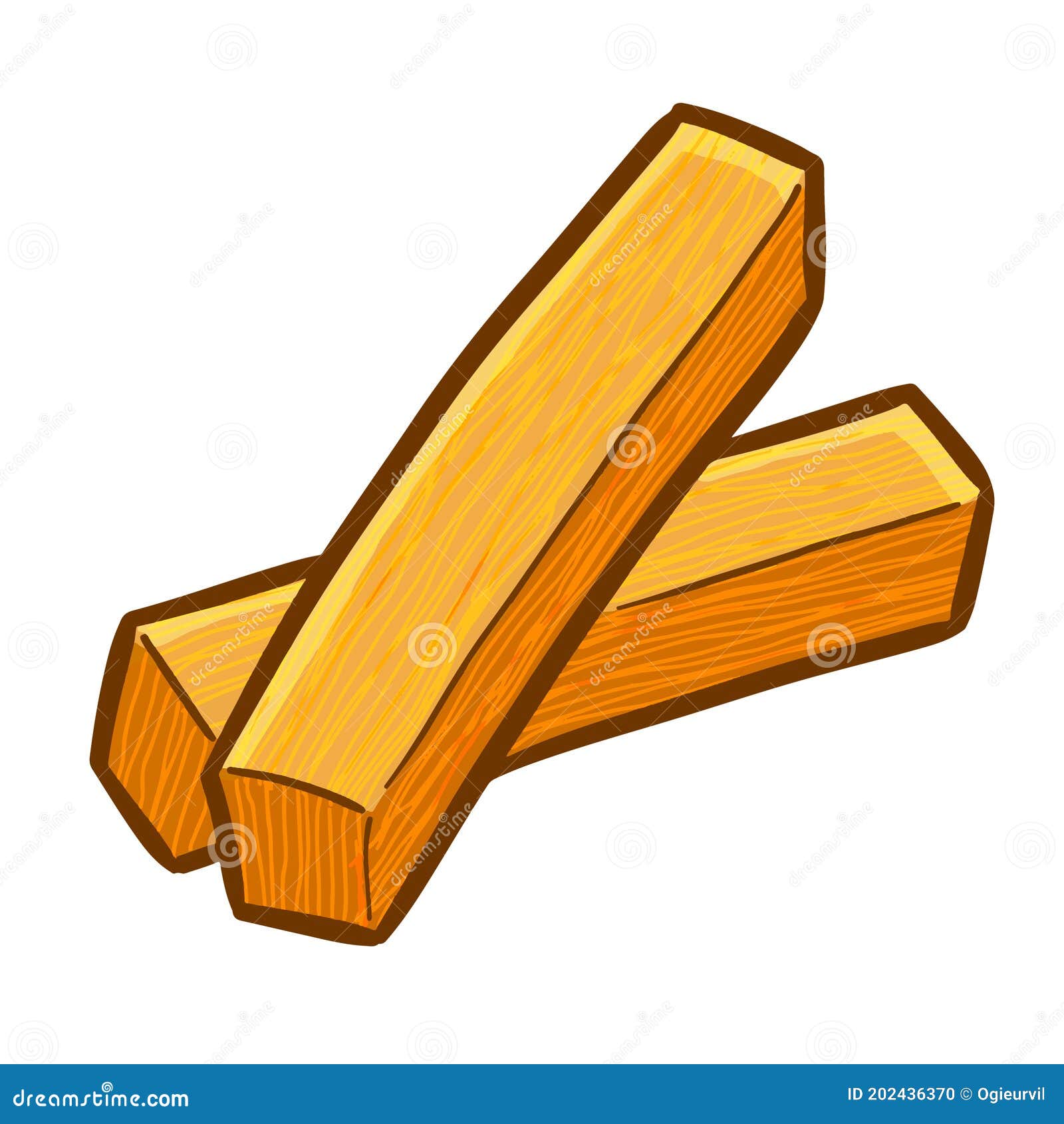 Funny Wood Beams in Cartoon Style Stock Vector - Illustration of ...