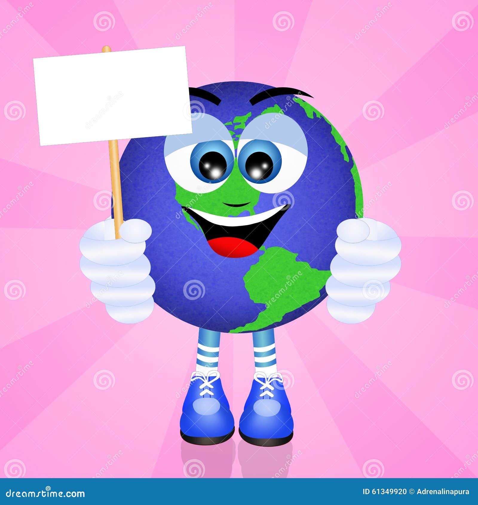 Funny world cartoon stock illustration. Illustration of earth - 61349920