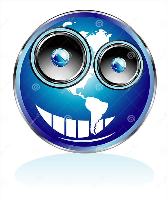 Funny World map stock vector. Illustration of glass, east - 7536198