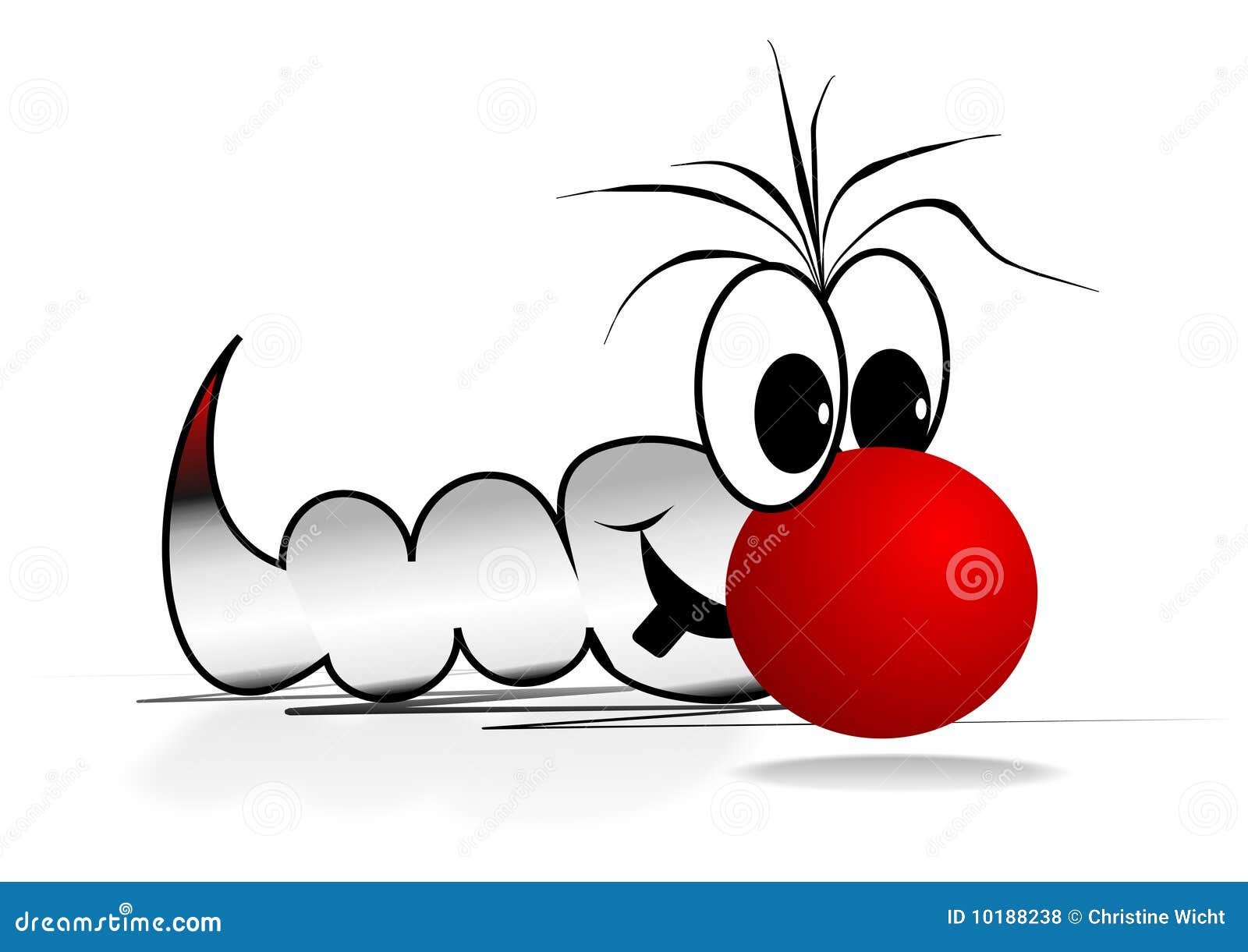 Funny Worm stock vector. Illustration of figure, character - 10188238
