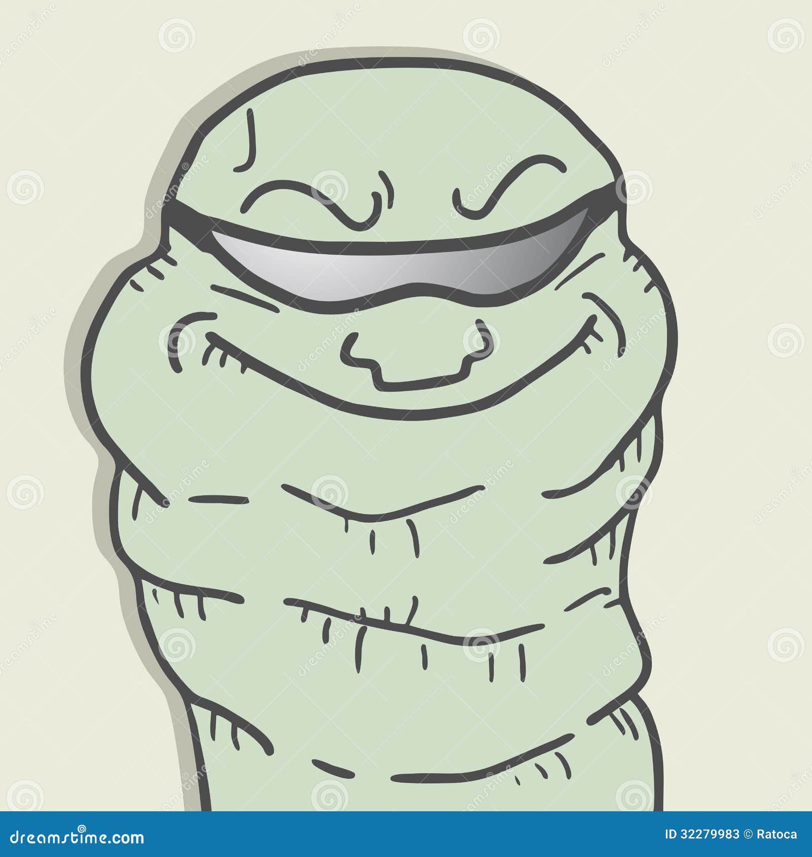 Funny worm stock vector. Illustration of label, comic - 32279983