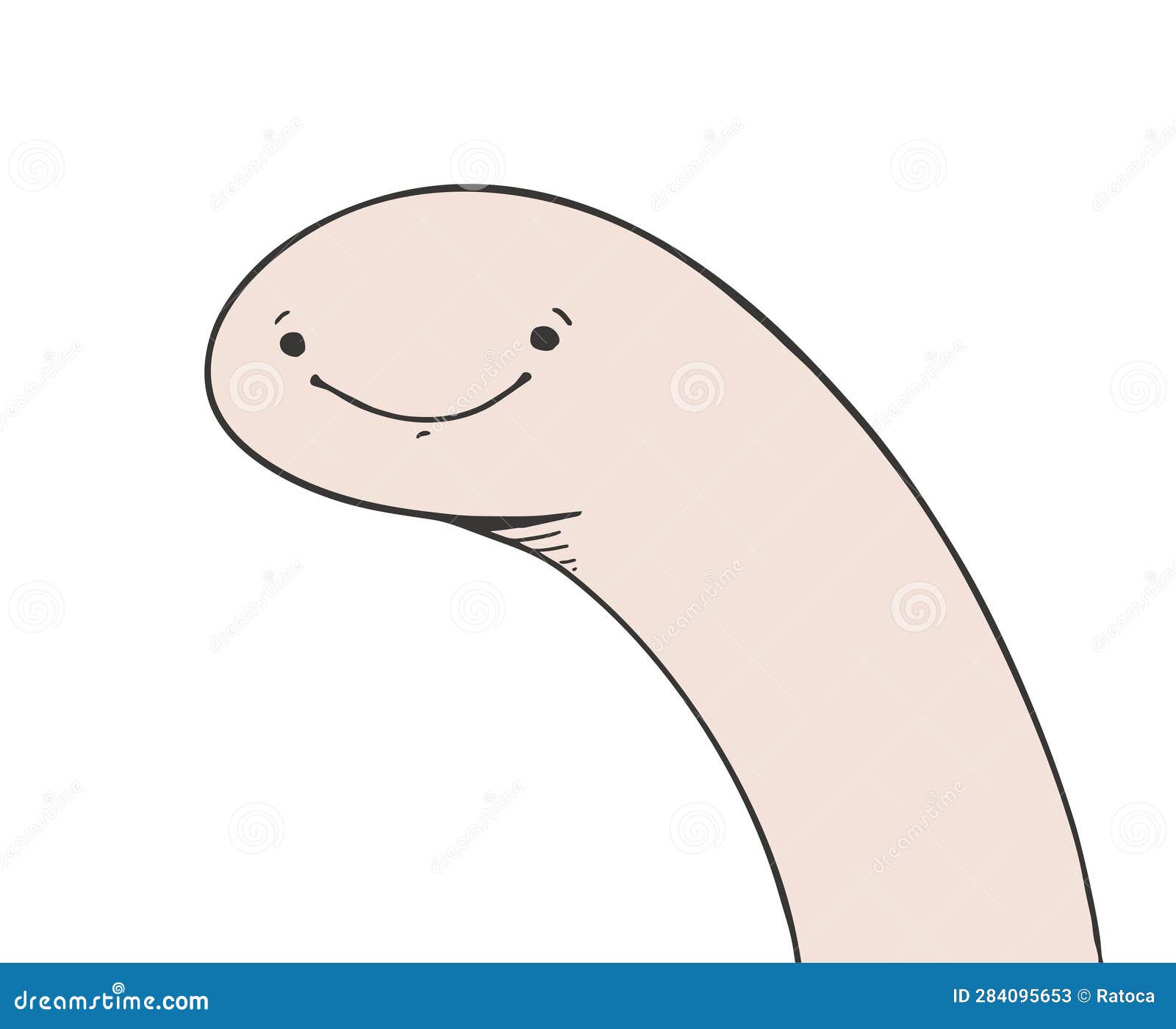 Funny worm illustration stock vector. Illustration of face - 284095653