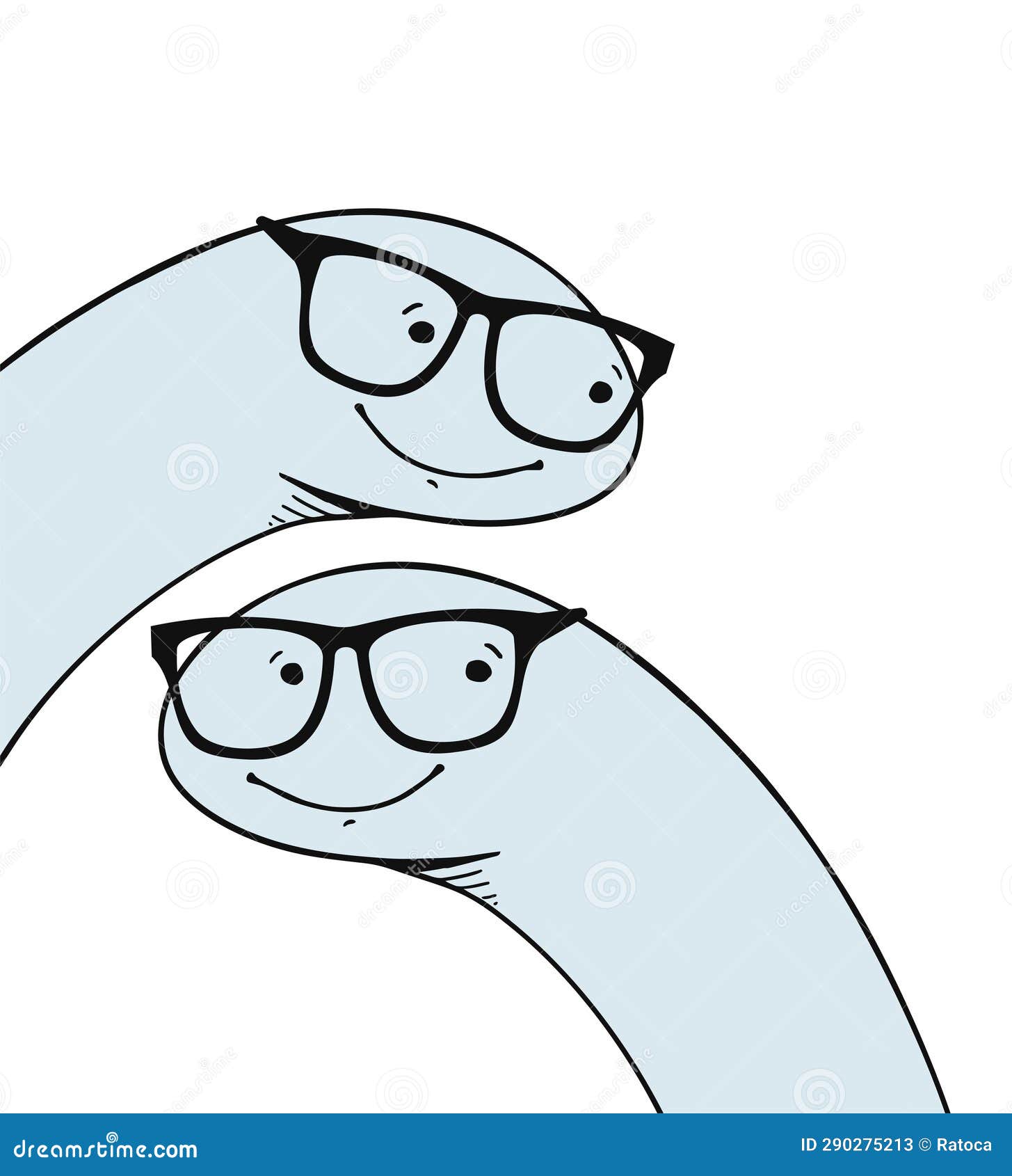 Funny Worm. Pink Crawler Pensive. Earth Worm Cartoon Character ...