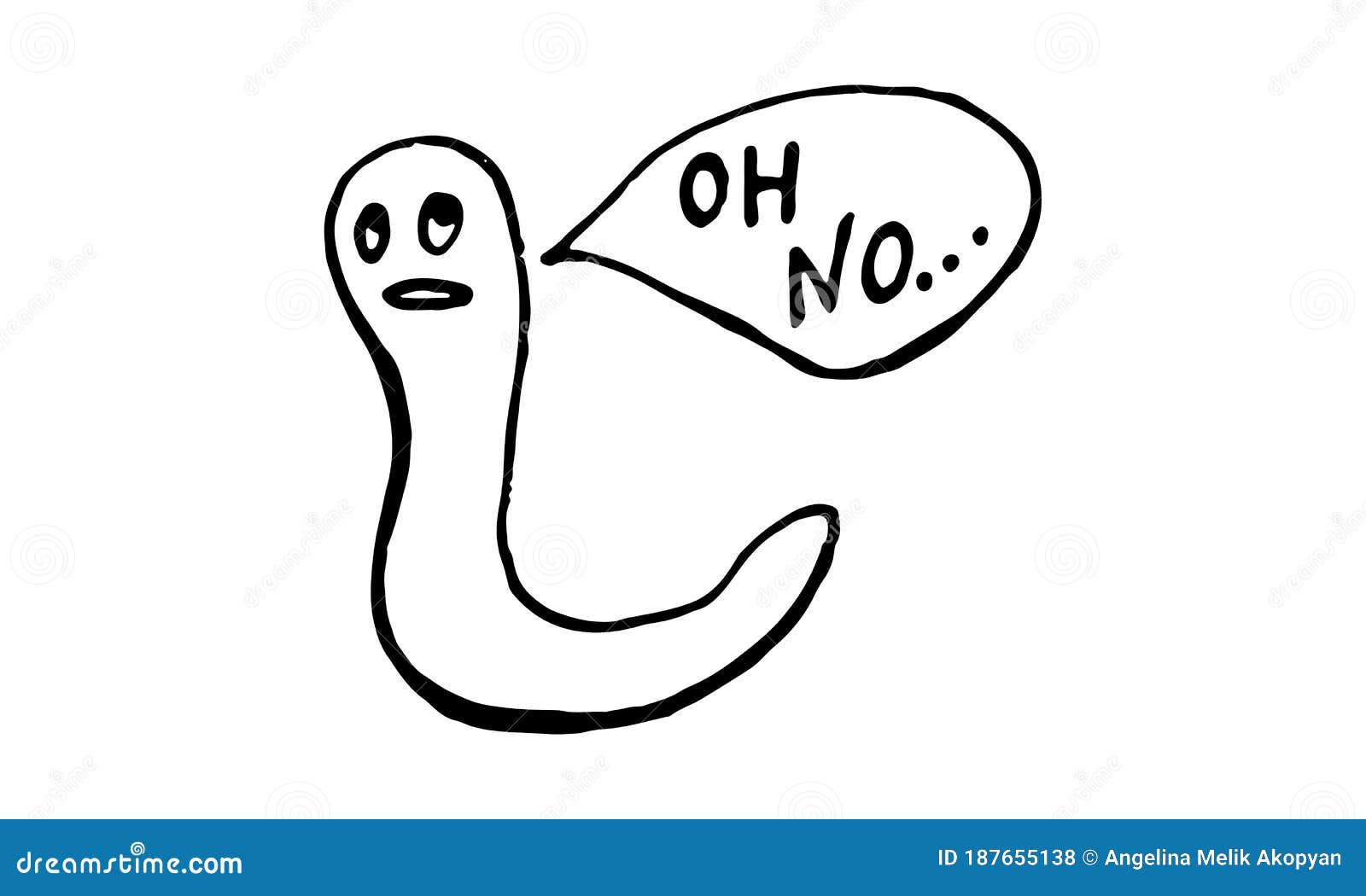 Funny Worm with Speech Bubble Stock Vector - Illustration of coloring ...