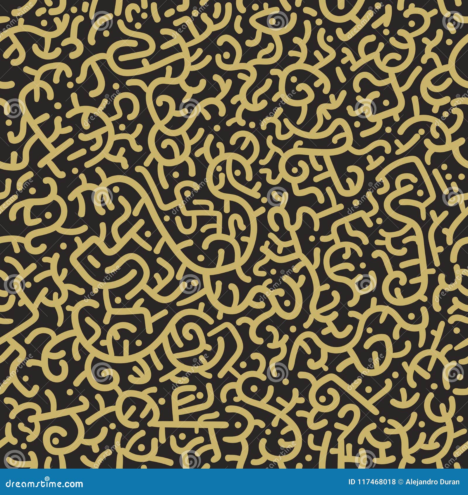 Funny Worms Seamless Texture Stock Vector - Illustration of ornate ...