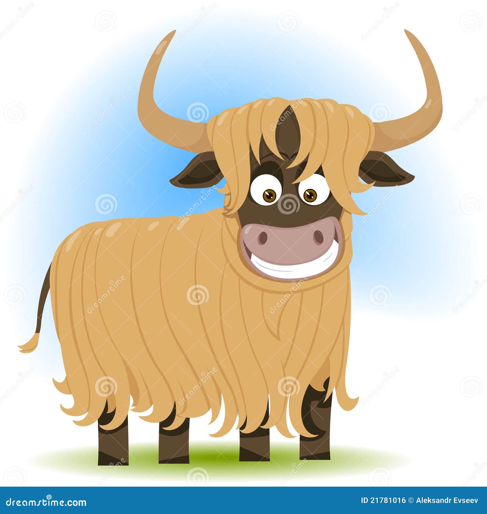 Funny Yack stock vector. Illustration of bovine, printables - 21781016