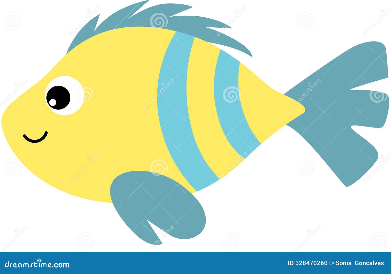 Yellow Fish Swims In The Clouds. Unrealistic Plot Royalty-Free Stock ...