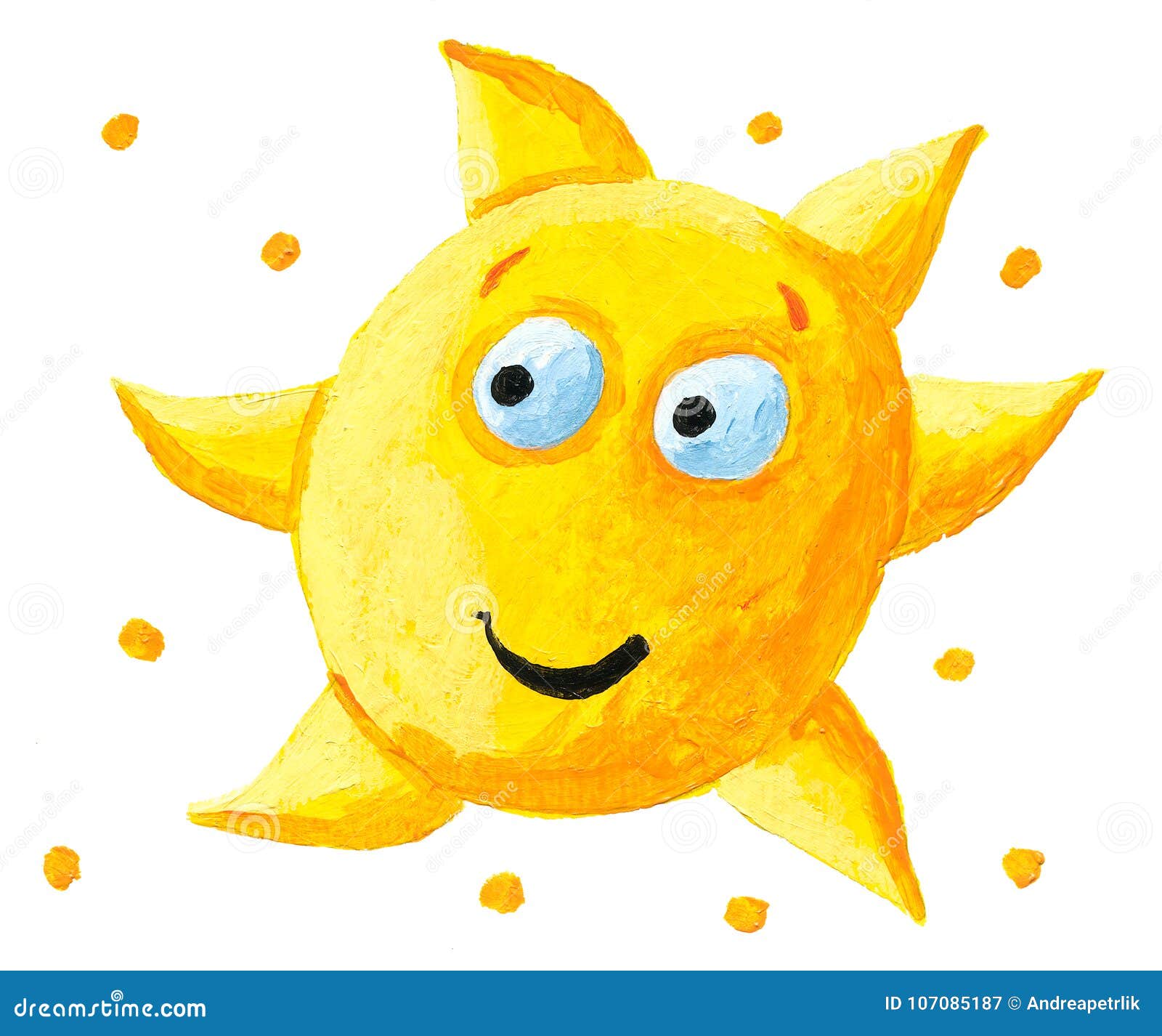 Funny yellow sun stock illustration. Illustration of sunny - 107085187