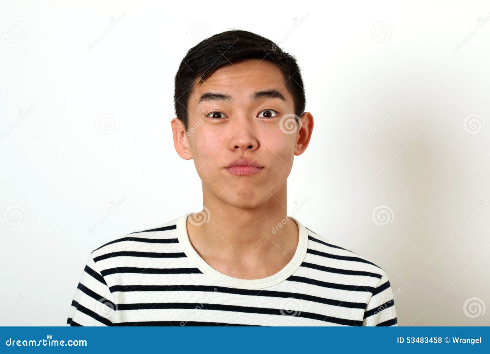 Funny Young Asian Man Looking at Camera Stock Photo - Image of happy ...