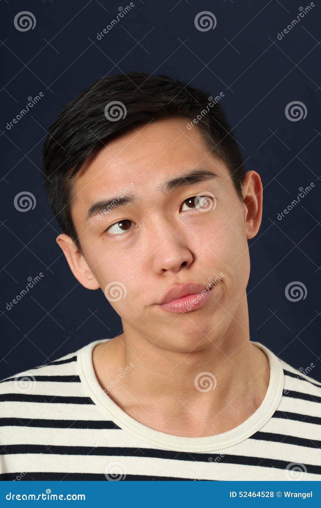 Funny Young Asian Man Making Face Stock Photo - Image of adult ...