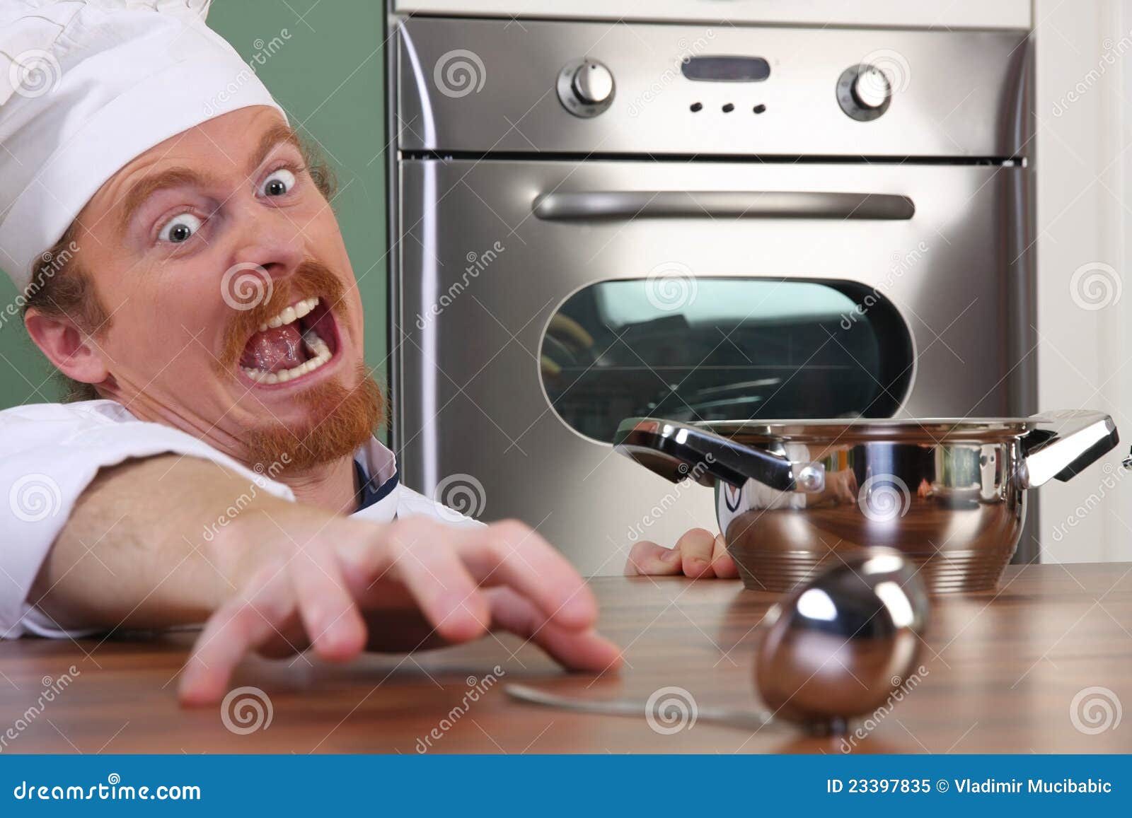 Funny young chef stock image. Image of professional, funny - 23397835