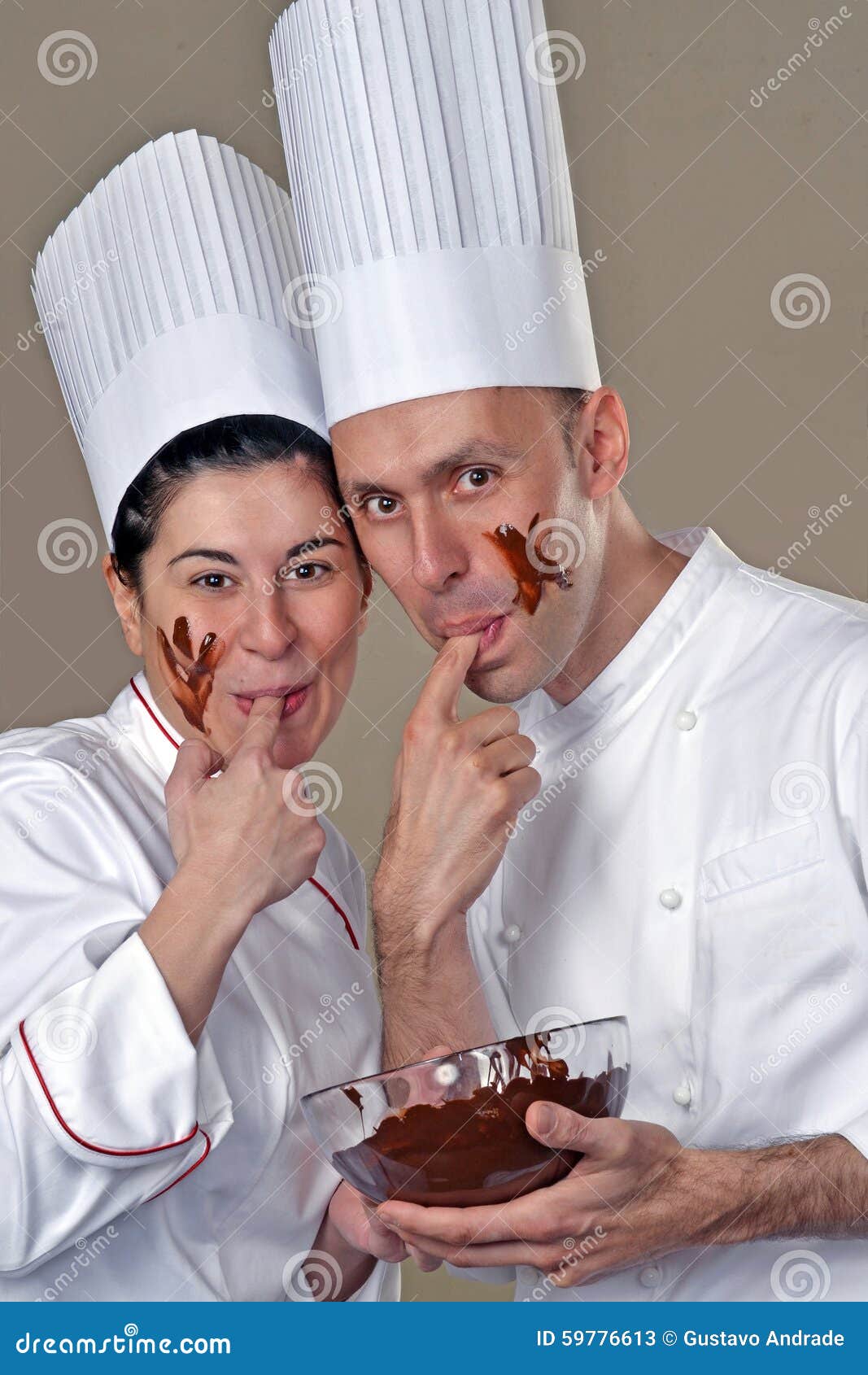 Funny young cook couple stock image. Image of couple - 59776613