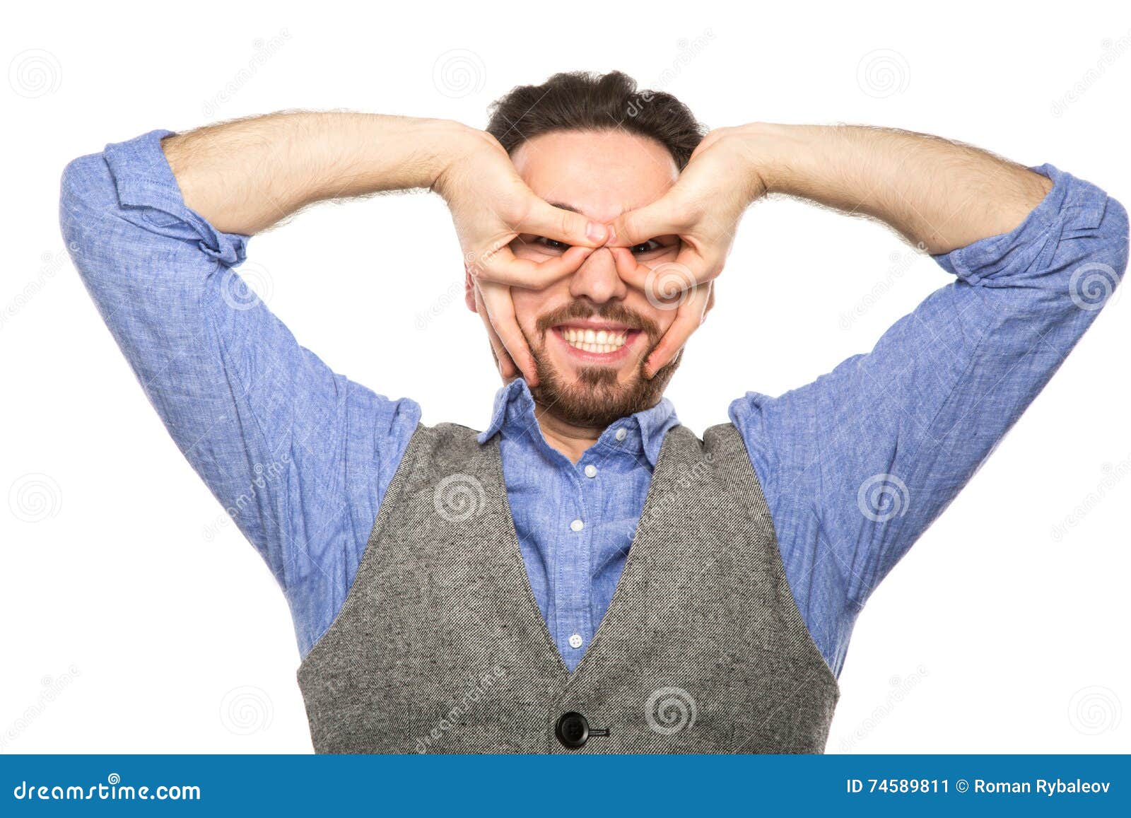 Funny Young Guy Posing in Studio Stock Image - Image of cool, beautiful ...