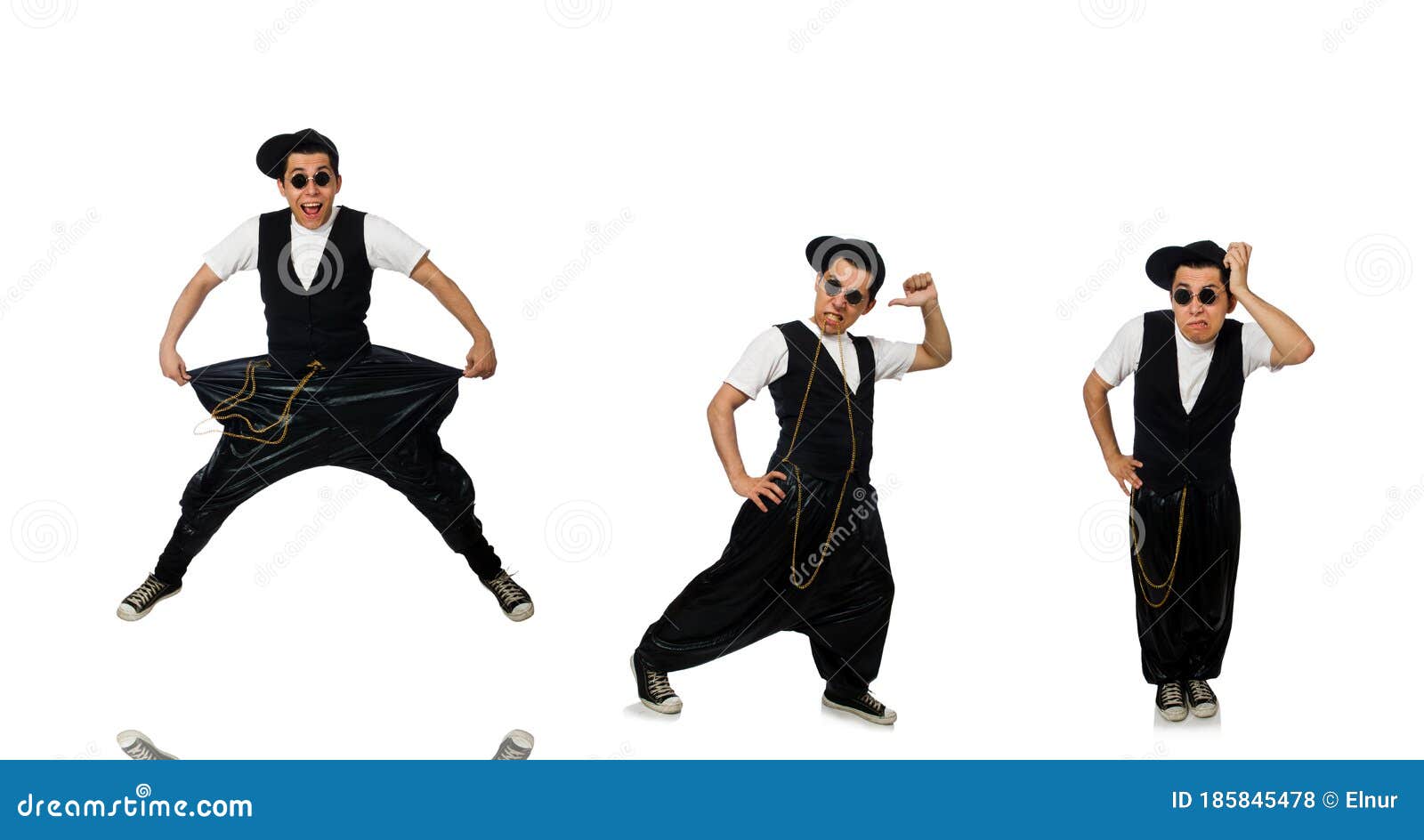 Funny Young Man Dancing Isolated on White Stock Photo - Image of dance ...