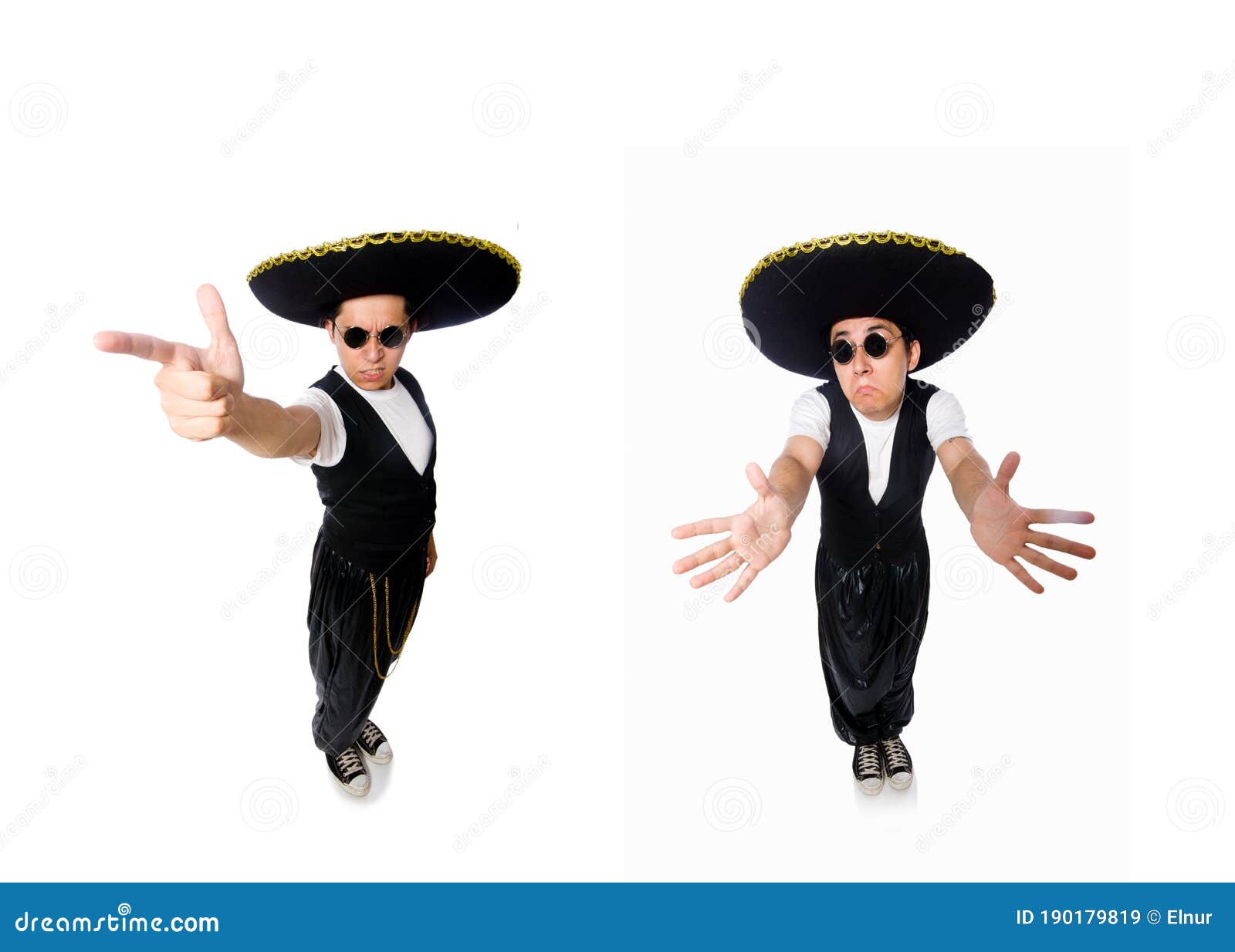 Funny Young Man Dancing on White Stock Image - Image of music ...