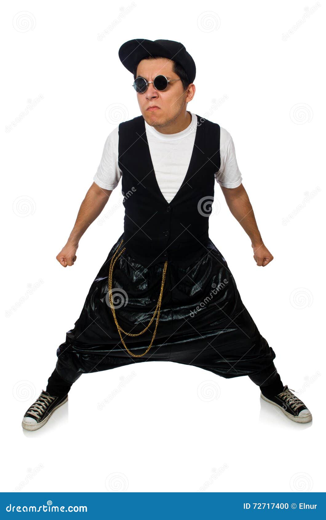 The Funny Young Man Dancing Isolated on White Stock Photo - Image of ...