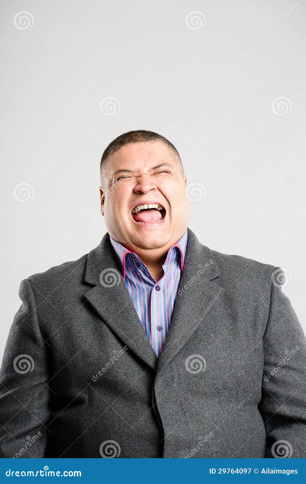 Funny Man Portrait Real People High Definition Grey Background Stock ...