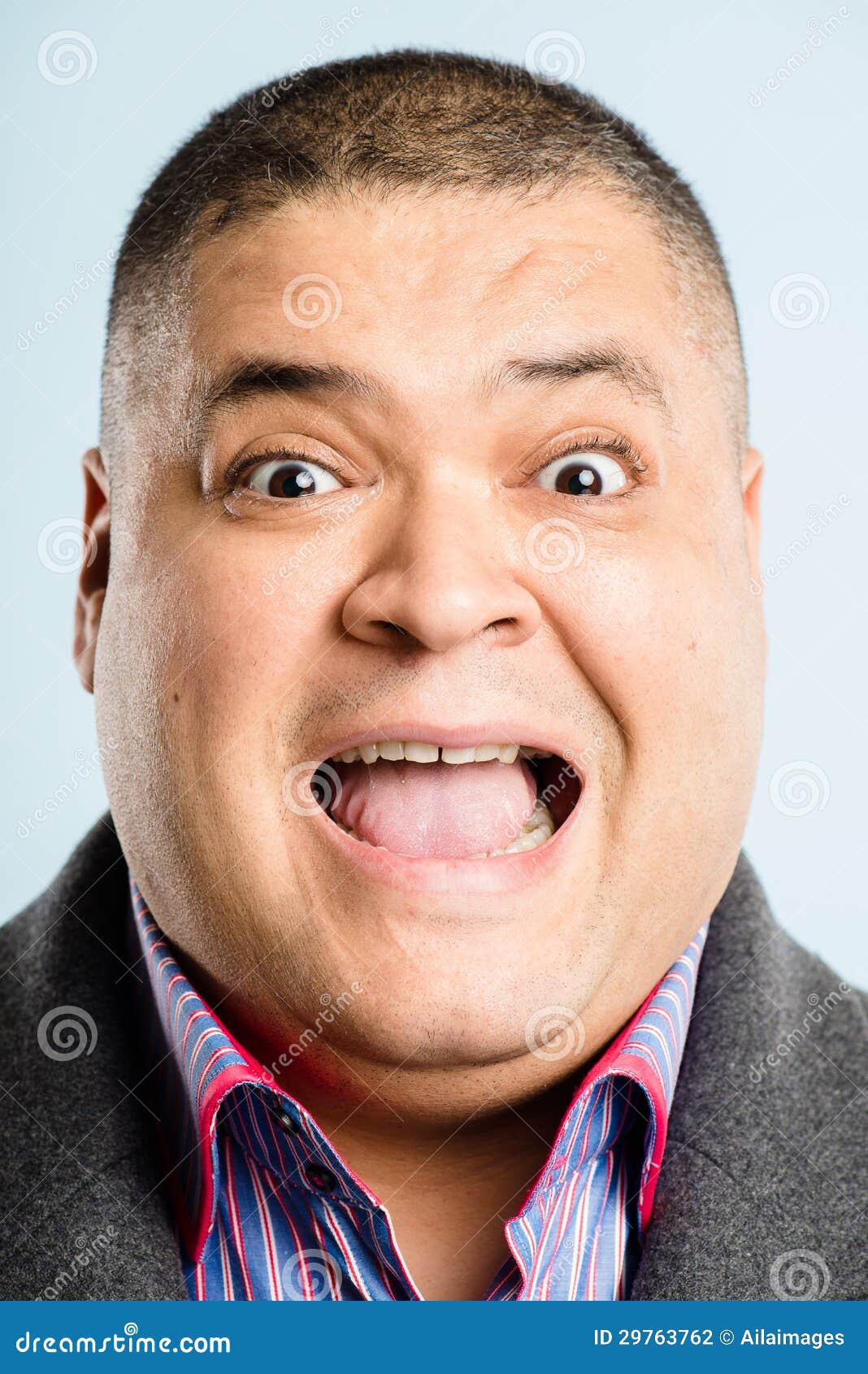 Funny Man Portrait Real People High Definition Blue Background Stock ...