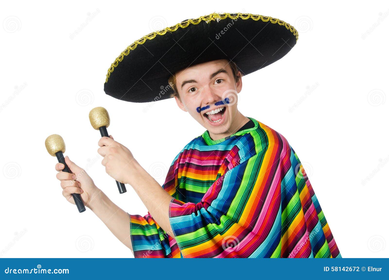 Funny young mexican stock photo. Image of green, caucasian - 58142672