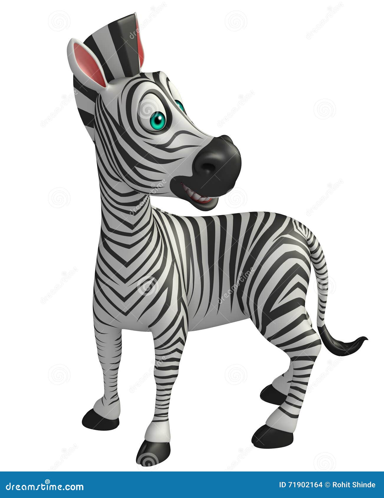 Funny Zebra Cartoon Character Stock Illustration - Illustration of ...