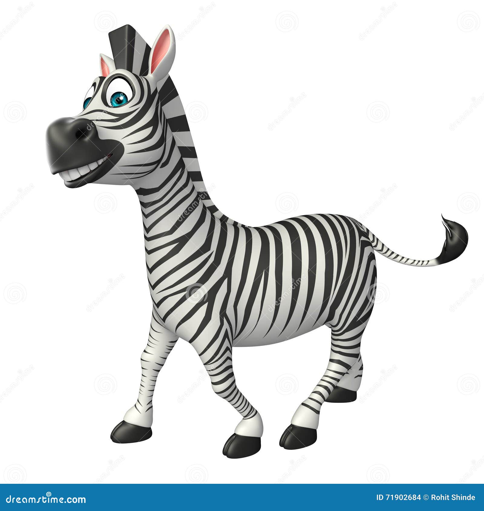 Funny Zebra Cartoon Character Stock Illustration - Illustration of wild ...