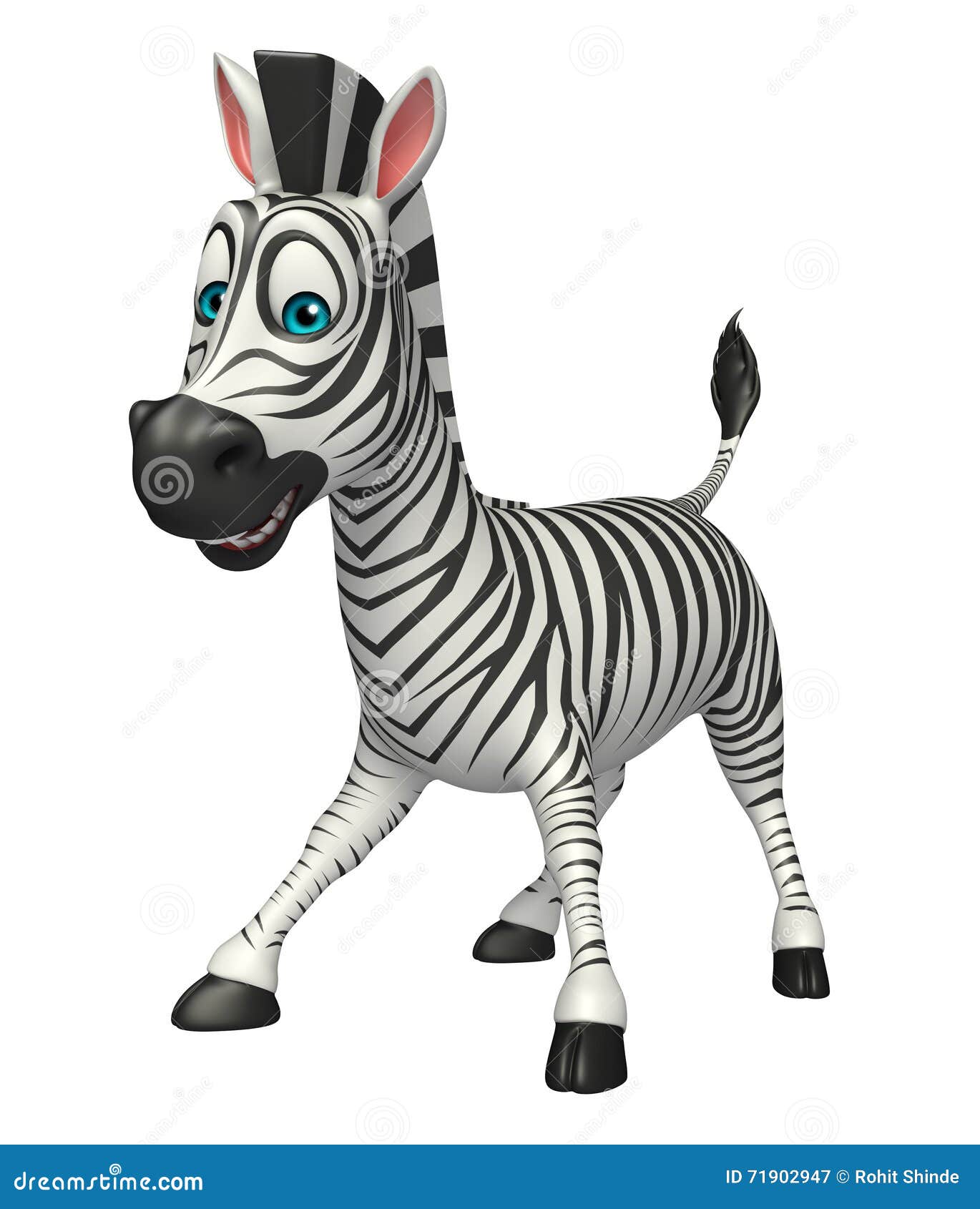 Funny Zebra Cartoon Character Stock Illustration - Illustration of ...