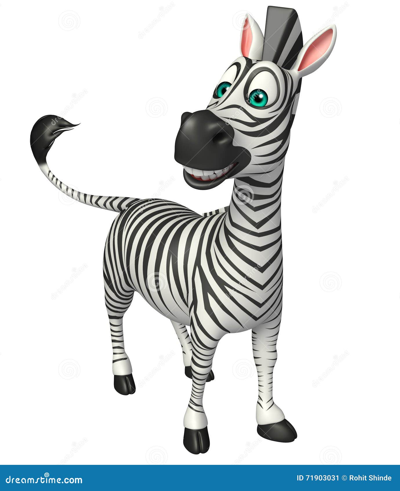 Funny Zebra Cartoon Character Stock Illustration - Illustration of ...