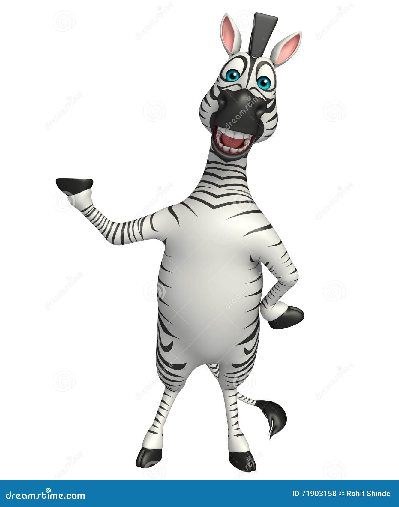 Funny Zebra Cartoon Character Stock Illustration - Illustration of ...