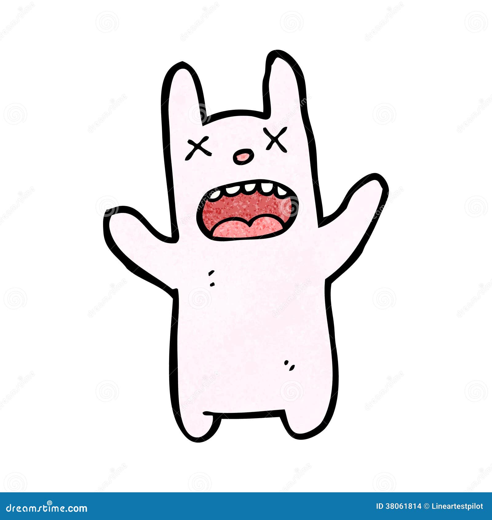 Funny Zombie Cartoon Rabbit Stock Vector - Illustration of quirky ...