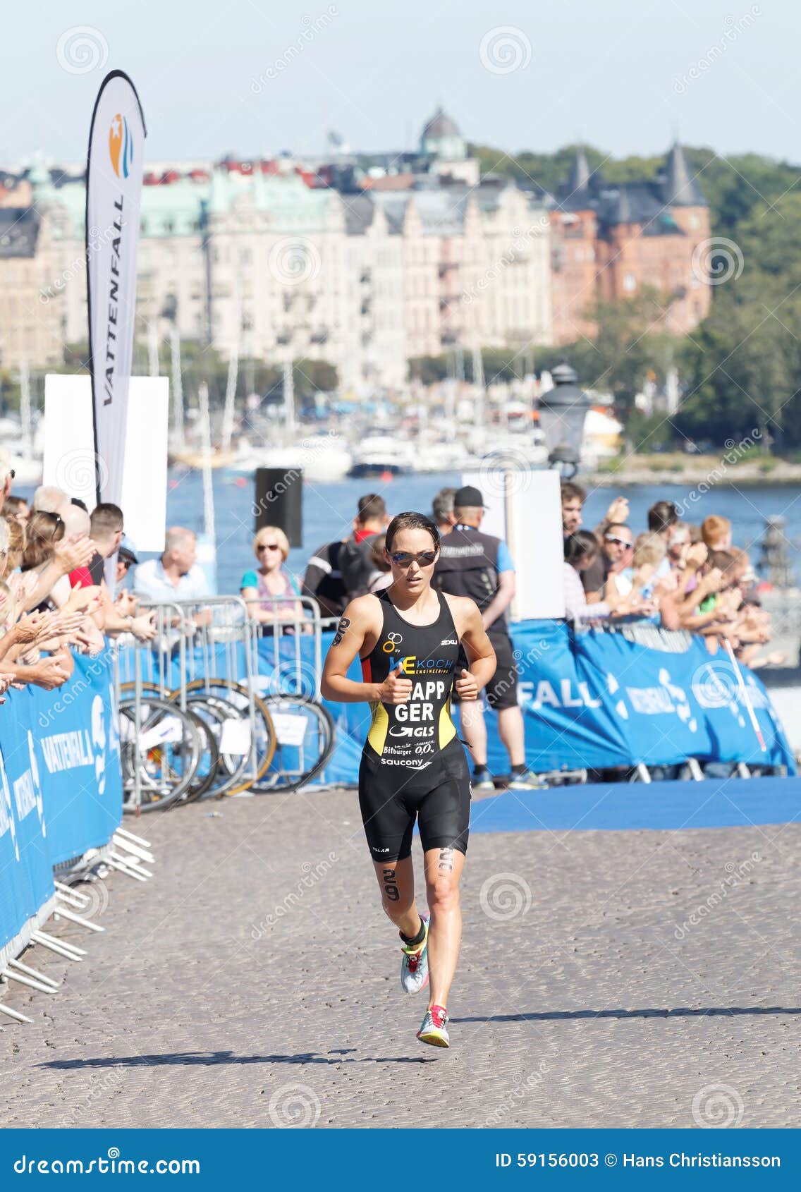 Funzionamento Di Triathlete Anja Knapp Fotografia Stock Editoriale ...