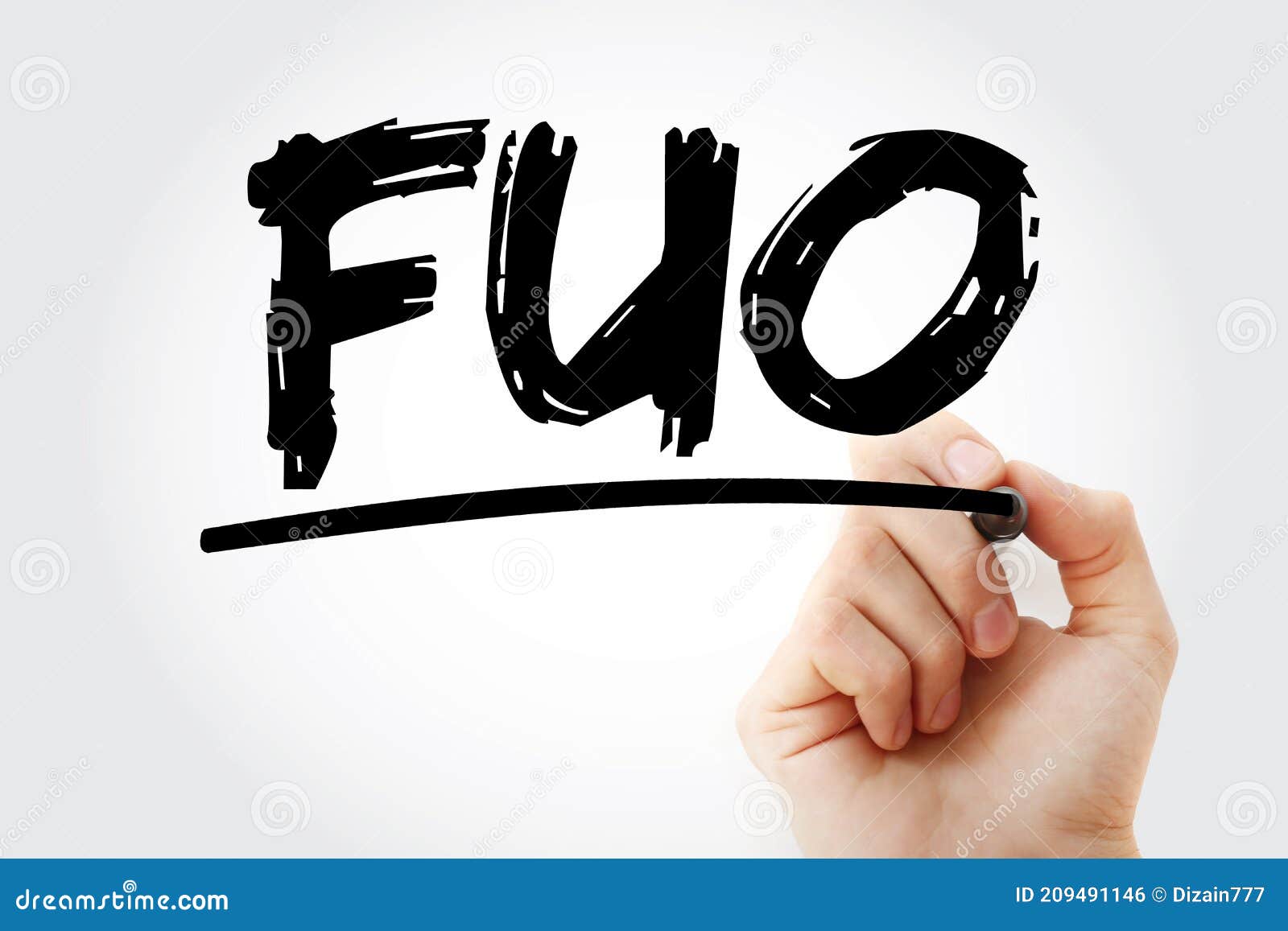 FUO - Fever of Unknown Origin Acronym with Marker, Medical Concept ...